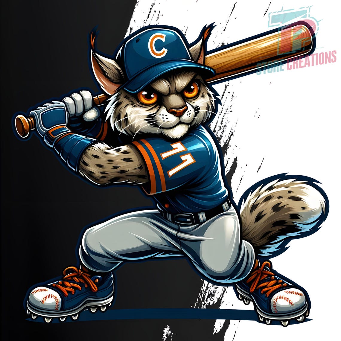 Bobcats Baseball PNG, Blue Bobcats Png, Bobcats Mascot School Team Png ...