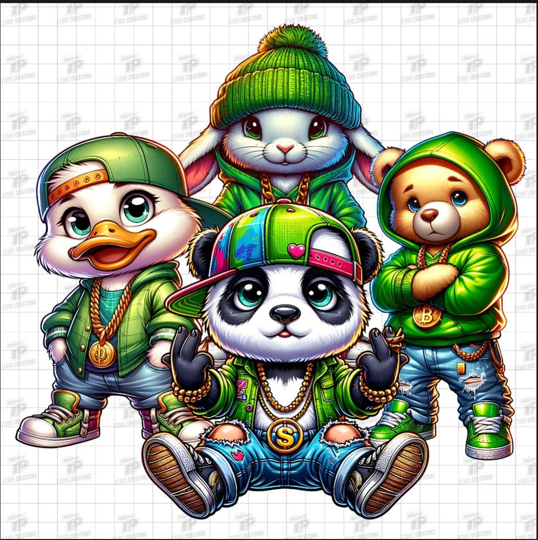 Thug Life Animals - 5 Pngs, Rich Gangster Bunny, Gangster Teddy Bear ...