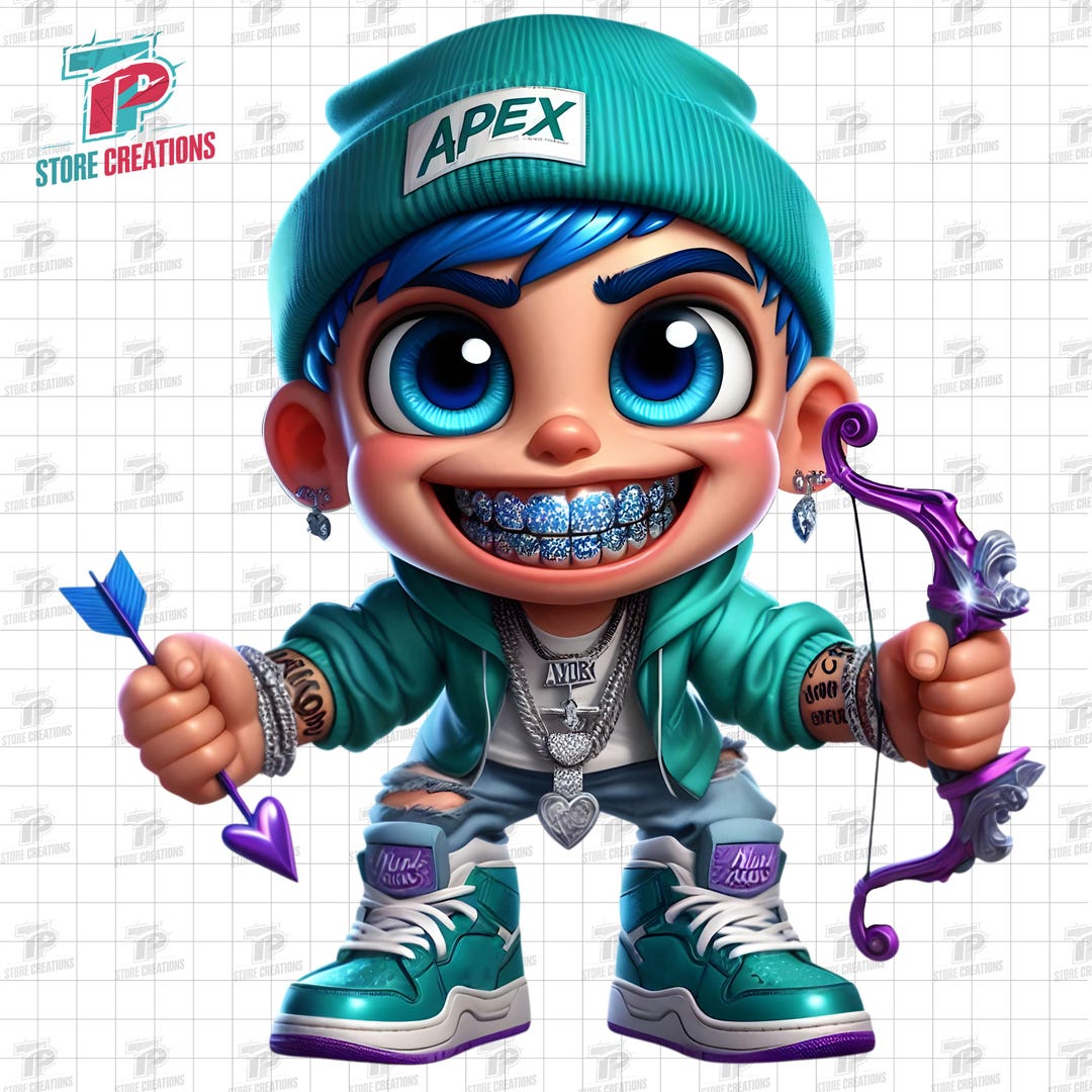Gangster Cupid Boy PNG, Urban Cupid PNG, Hip Hop Cupid Boy PNG – Cool ...