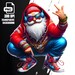 Hip Hop Santa PNG - Trendy Santa Claus in Streetwear, I Love You Hand ...