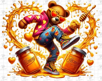 Sweet Life Teddy Bear Png Shirt, Breakdance Teddy Bear, Dripping Gold ...