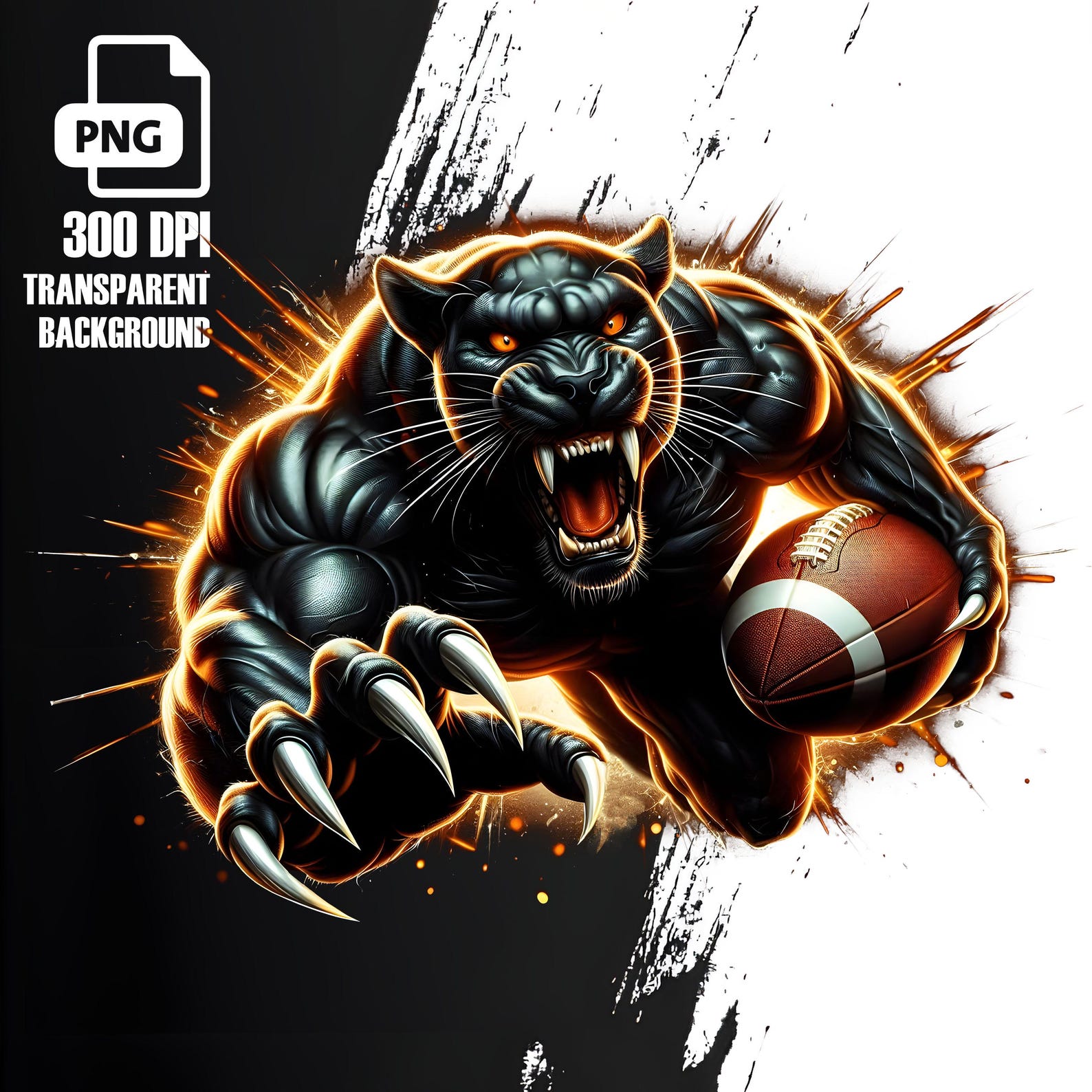 Panthers Football Png, High School Football, Panther Mascot, Panther ...