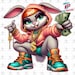 Gangster Bunny PNG, Thug Life Bunny PNG, Streetwear Rabbit PNG, Badass ...