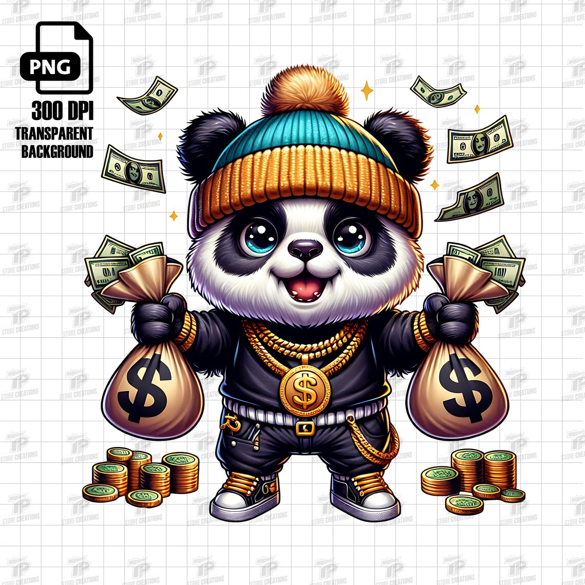 Rich Panda Png | Hip Hop Gangster Teddy Bear | Cartoon Teddy Bear ...