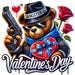Valentine's Day Gangster Bear PNG, Bad Boy Teddy Digital File, Love ...