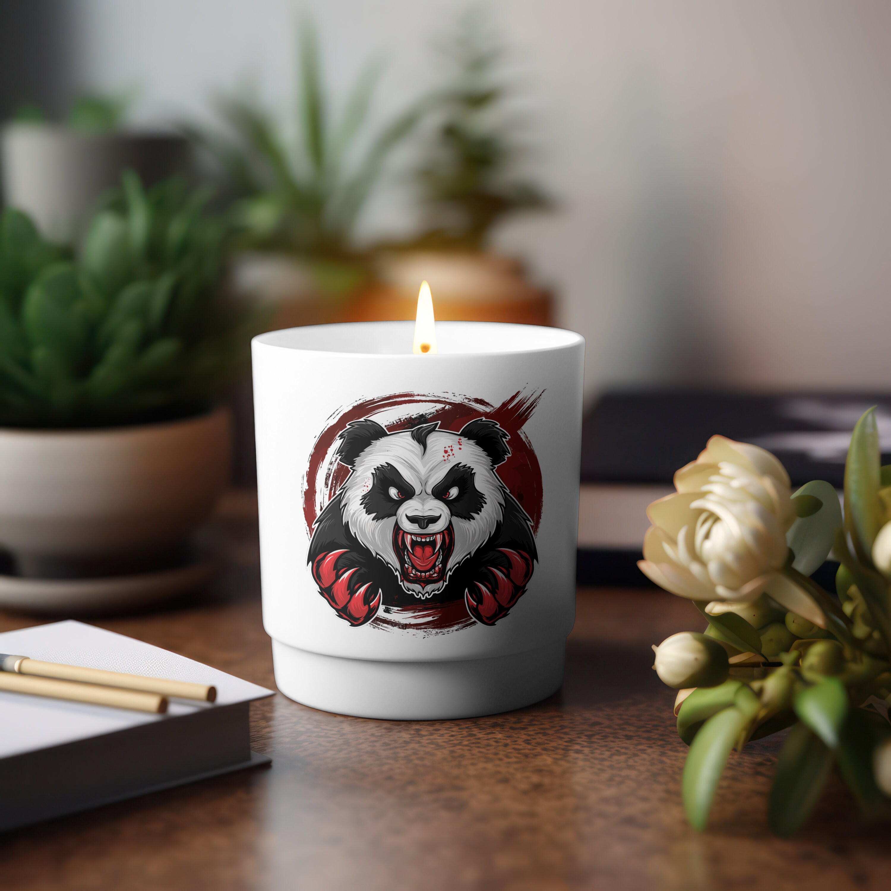 Horror Panda Png + Svg, Watercolor Panda Png, Panda Digital PNG for DTG ...