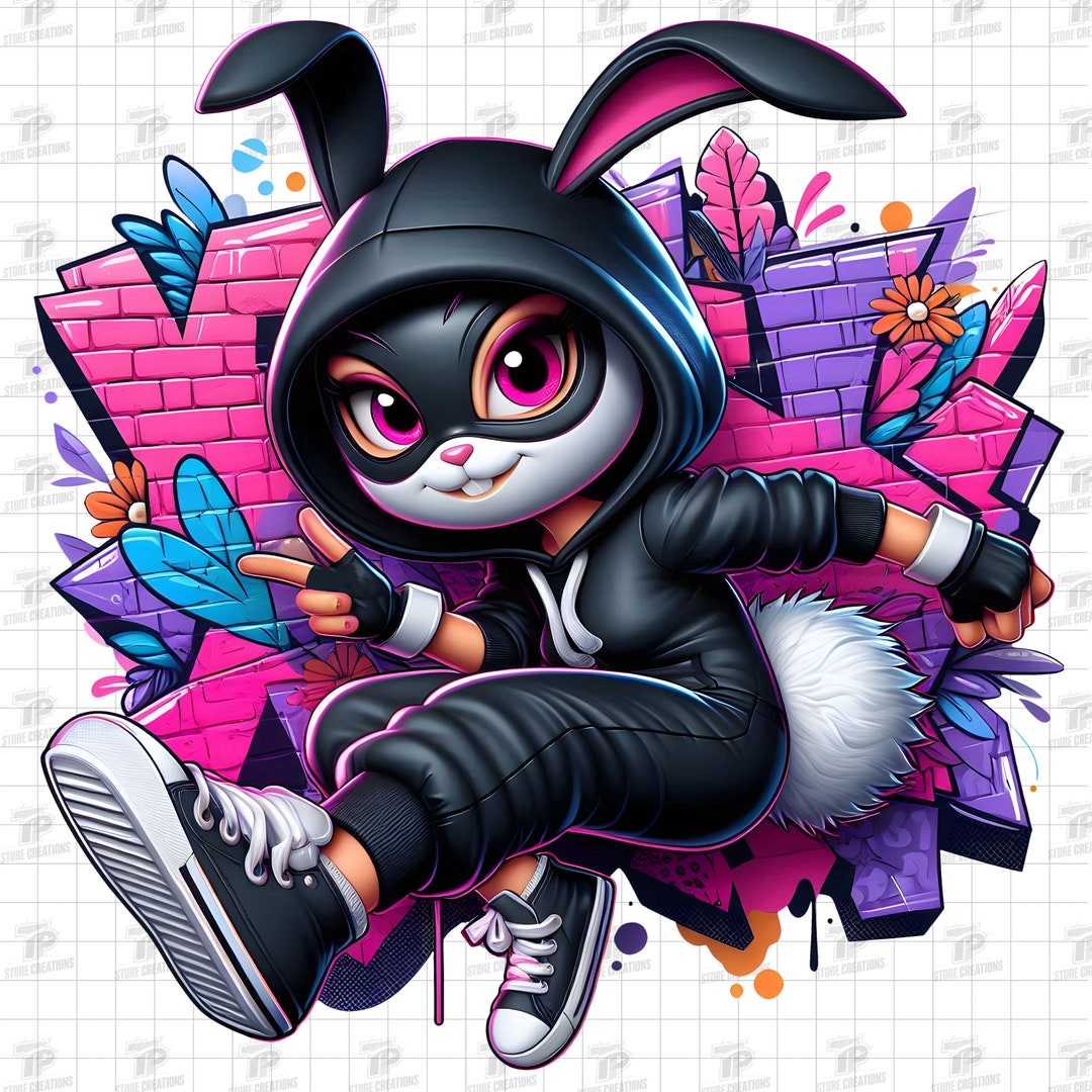 Rabbit Girl Thief PNG, Cool Bunny Art, Street Style Bunny, Urban ...