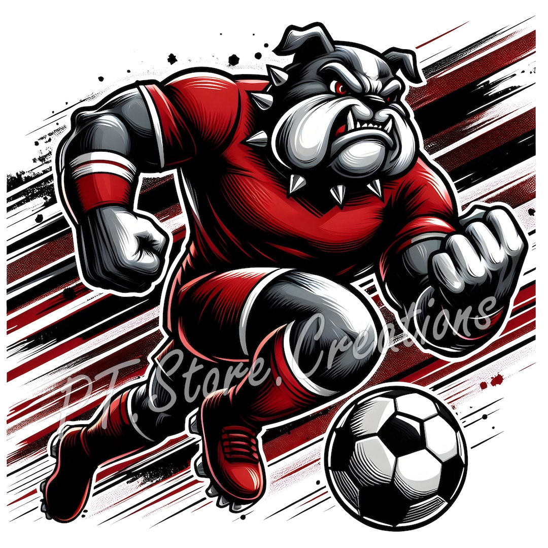 Bulldogs Soccer Mascot PNG, Digital File for Team Logos, Bulldog ...