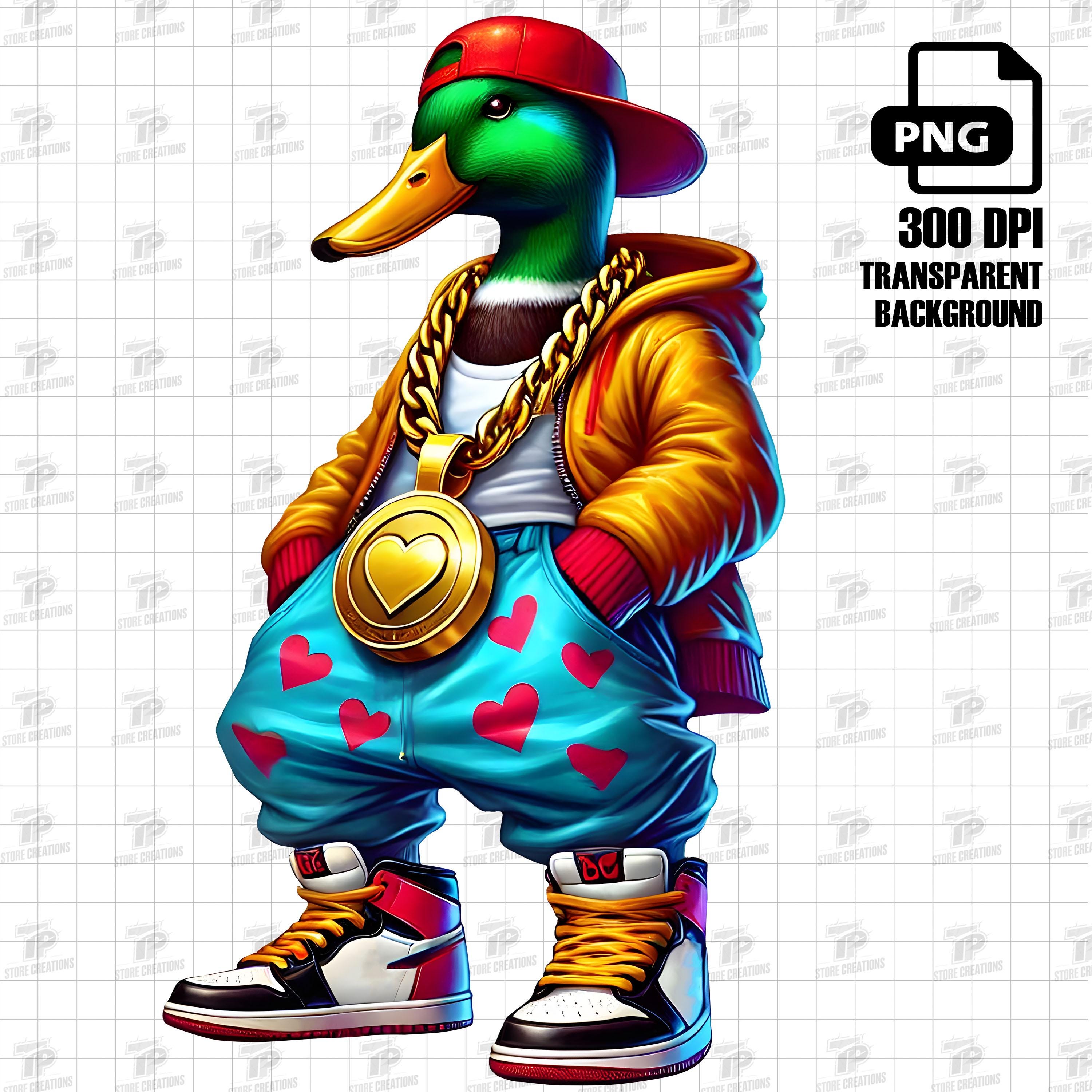 Gangster Duck PNG, Cool Duck PNG, Streetwear Duck, Cartoon Duck, Duck ...