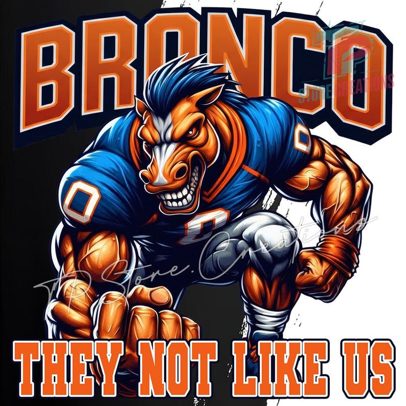 Broncos They Not Like Us PNG, Stallions/mustangs/horse/broncos Mascot ...