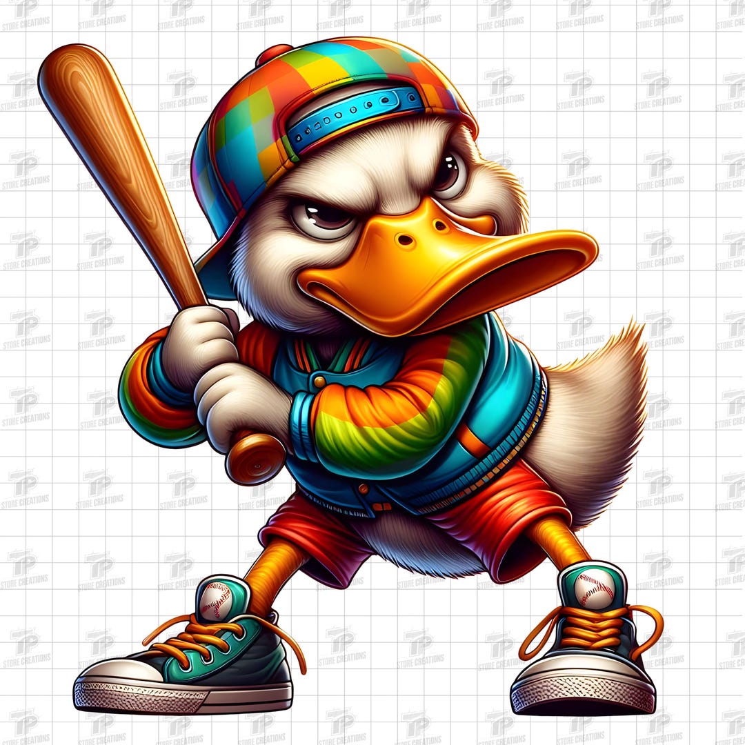 Duck With Baseball Hip Hop PNG, Hip Hop Duck PNG, Streetwear Duck Png ...
