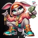 Gangster Bunny PNG, Thug Life Bunny PNG, Streetwear Rabbit PNG, Badass ...