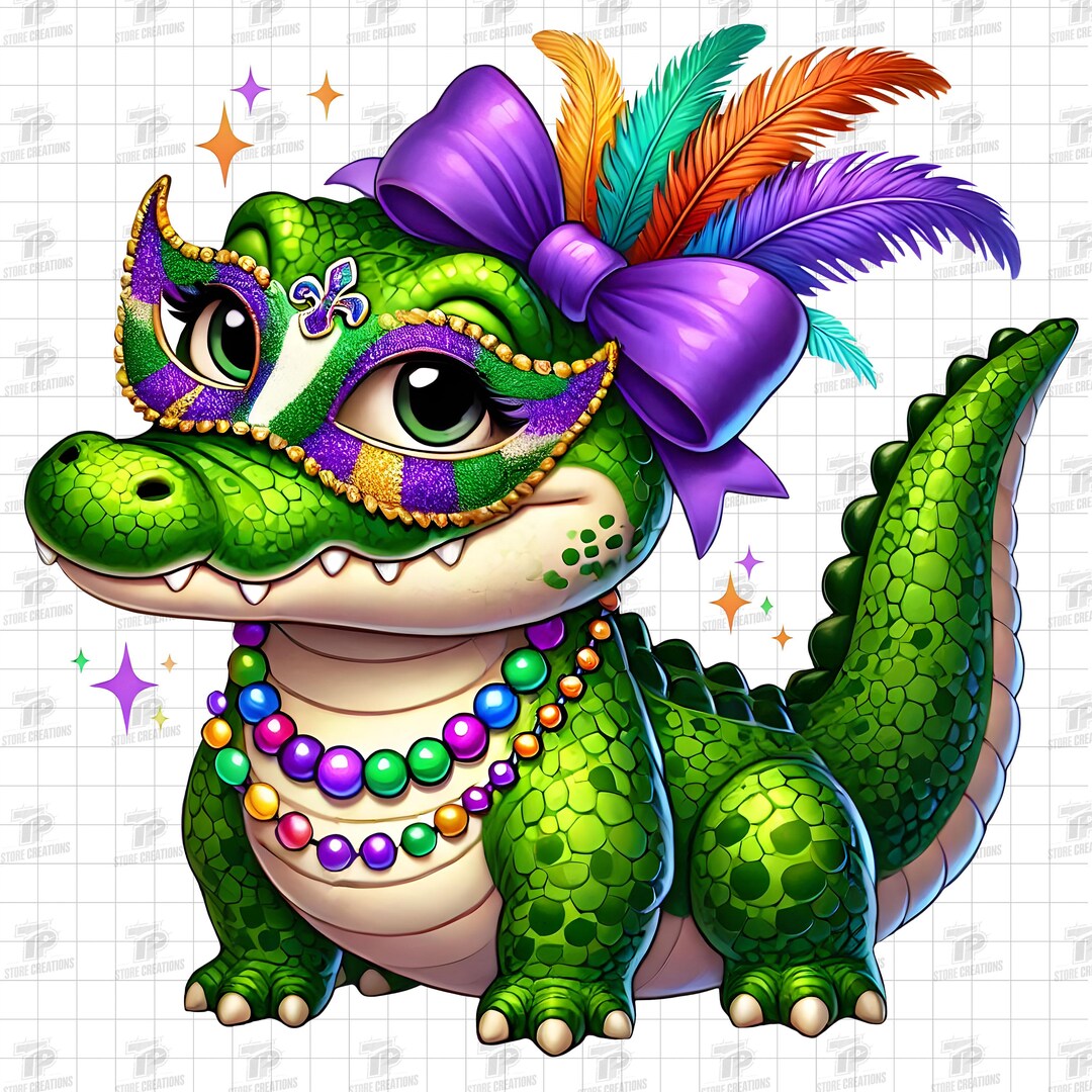 Gator Mardi Gras Png, Mardi Gras Alligator Png, Mardi Gras Kids ...