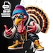 Hip Hop Turkey PNG - Cool Thanksgiving Turkey in Streetwear Png, Urban ...