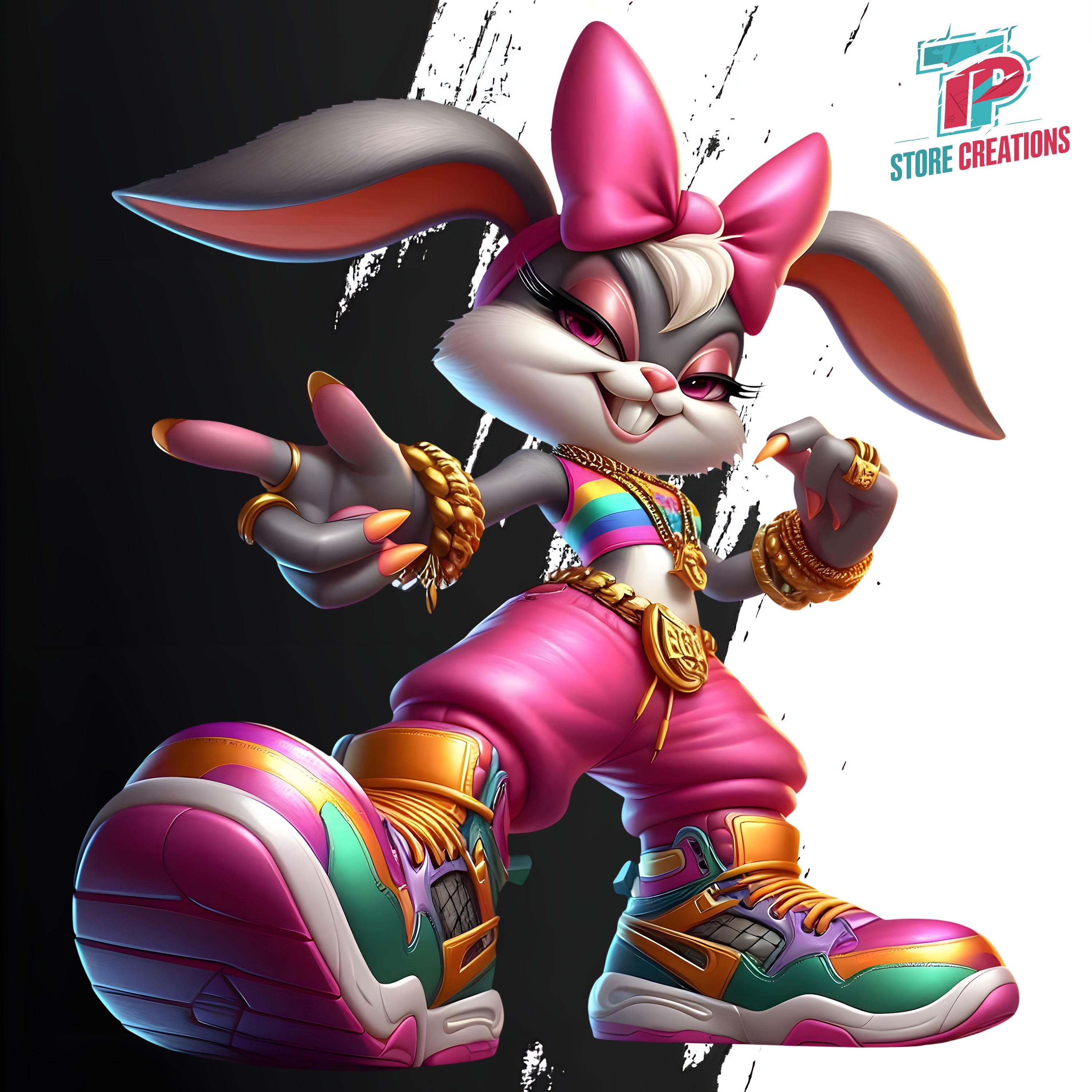 Cute Gangster Bunny PNG, Gangster Rabbit Png, Hip Hop Bunny Png ...
