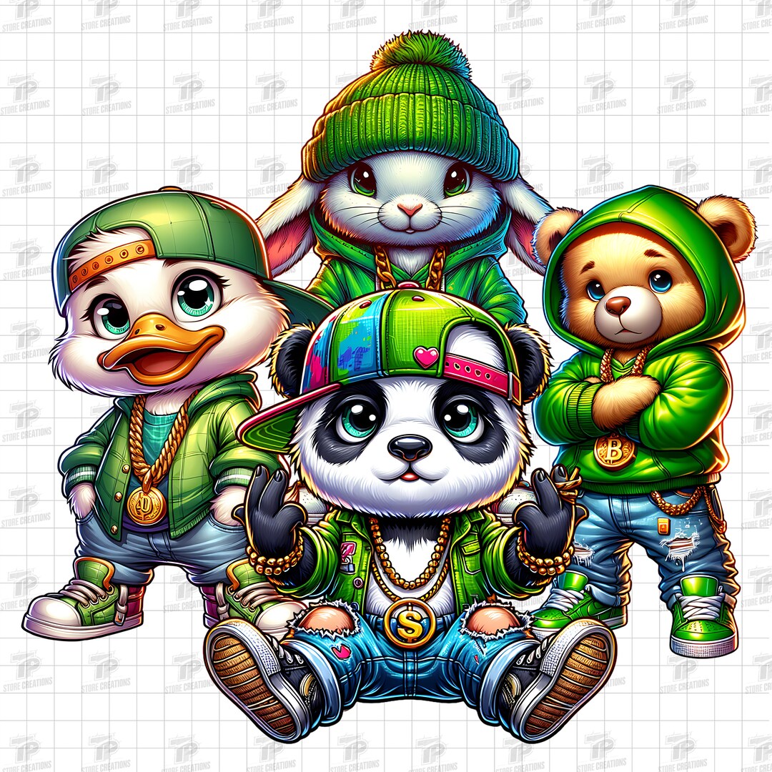 Thug Life Animals - 5 Pngs, Rich Gangster Bunny, Gangster Teddy Bear ...