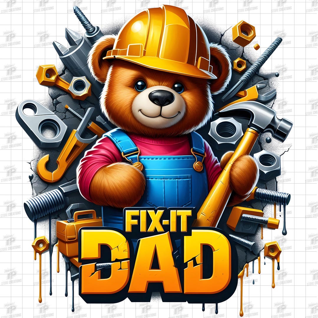 Fix It Dad Png, Father's Day Tools Png, Handy Dad Sublimation Design ...