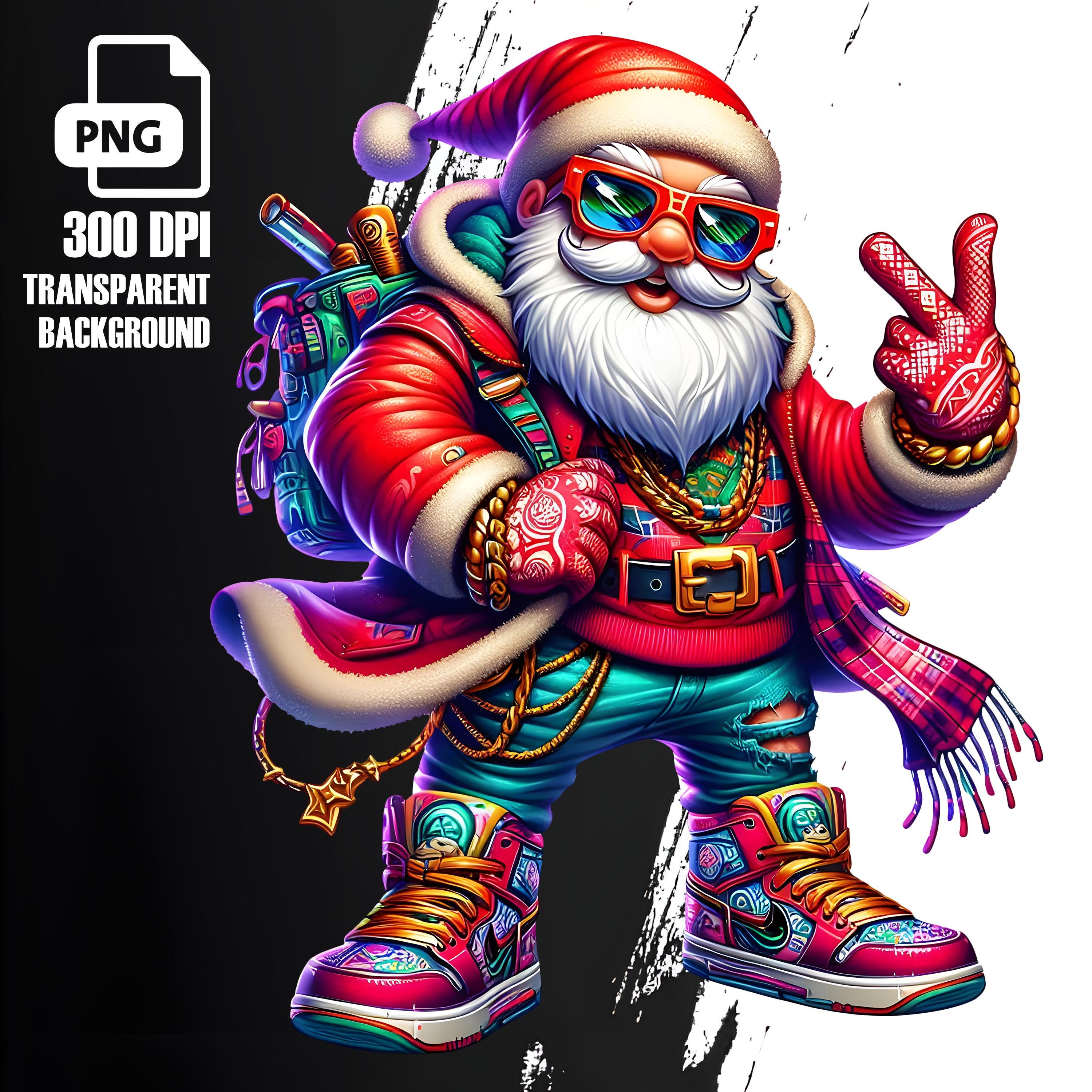 Urban Santa Png, Gangsta Hip Hop Santa Clipart, Christmas Clipart ...