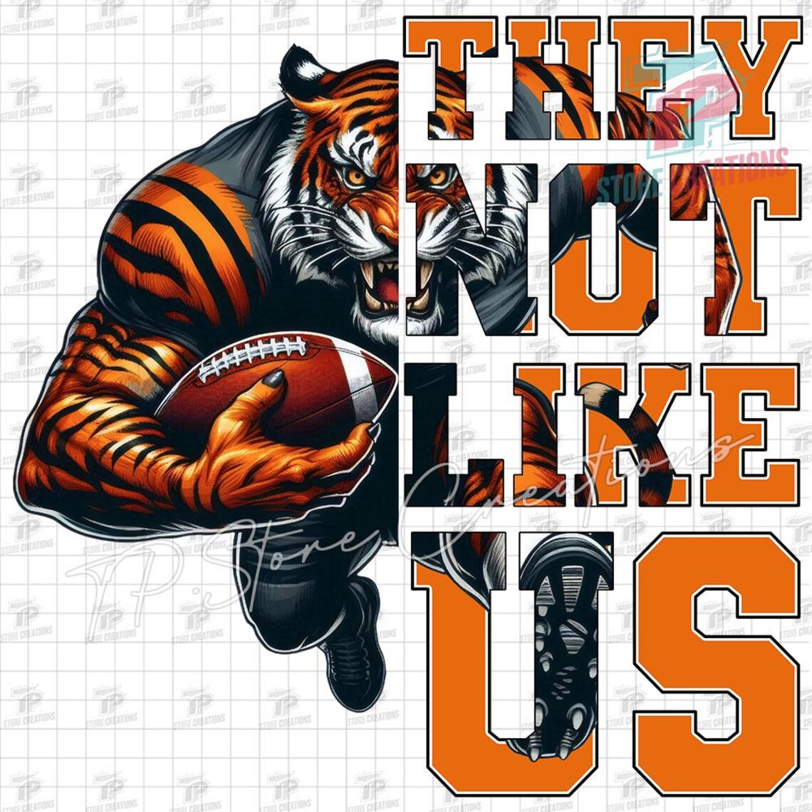 Tiger They Not Like Us Png, Viral PNG File for Crafters, Tigers Png ...