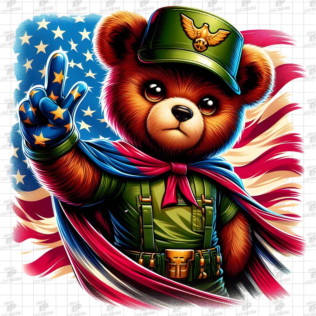 Memorial Day Teddy Bear Patriotic USA PNG, Happy Memorial Day Remember ...