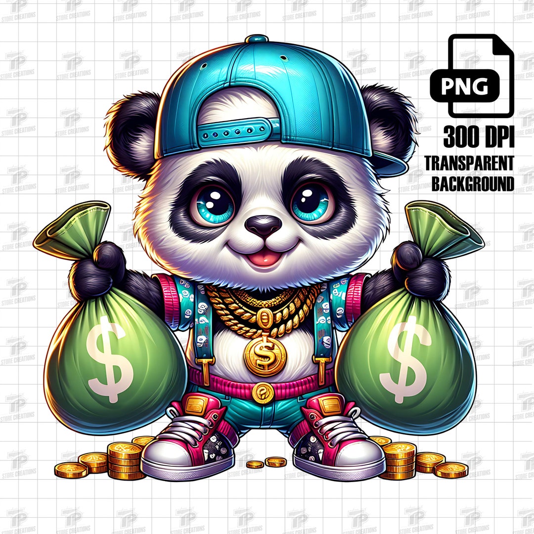 Rich Panda Png | Hip Hop Gangster Teddy Bear | Cartoon Teddy Bear ...
