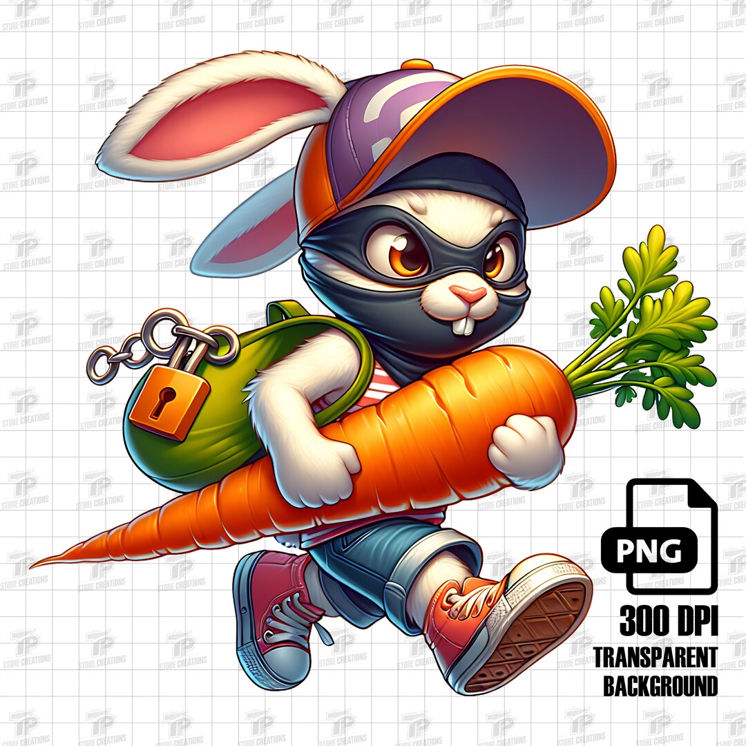 Rabbit Thief Png, Thief of Carrot Png, Bunny Thief Png, Thief Star Png ...