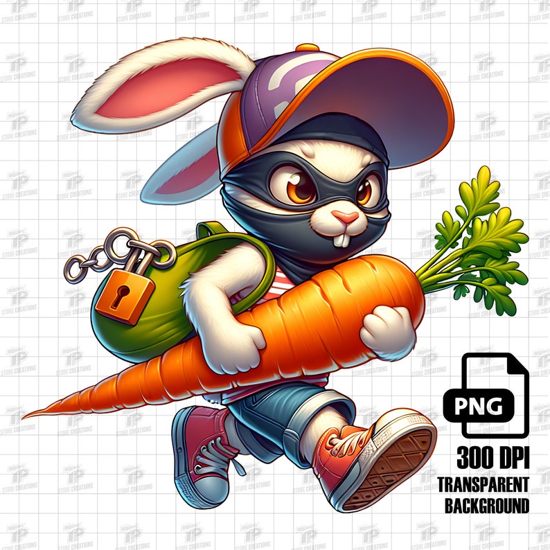 Rabbit Thief Png, Thief of Carrot Png, Bunny Thief Png, Thief Star Png ...