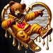 Hip Hop Teddy Bear PNG, Dripping Honey Png, Teddy Bear Png, Streetwear ...