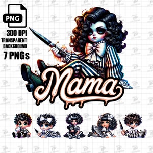 Horror Mama Png, This Mama Love Her Nightmares Png, Horror Characters ...