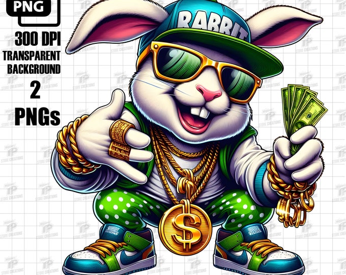 Gangster Bunny Png, Urban Best Bunny Png, Streetwear Rabbit Clipart ...