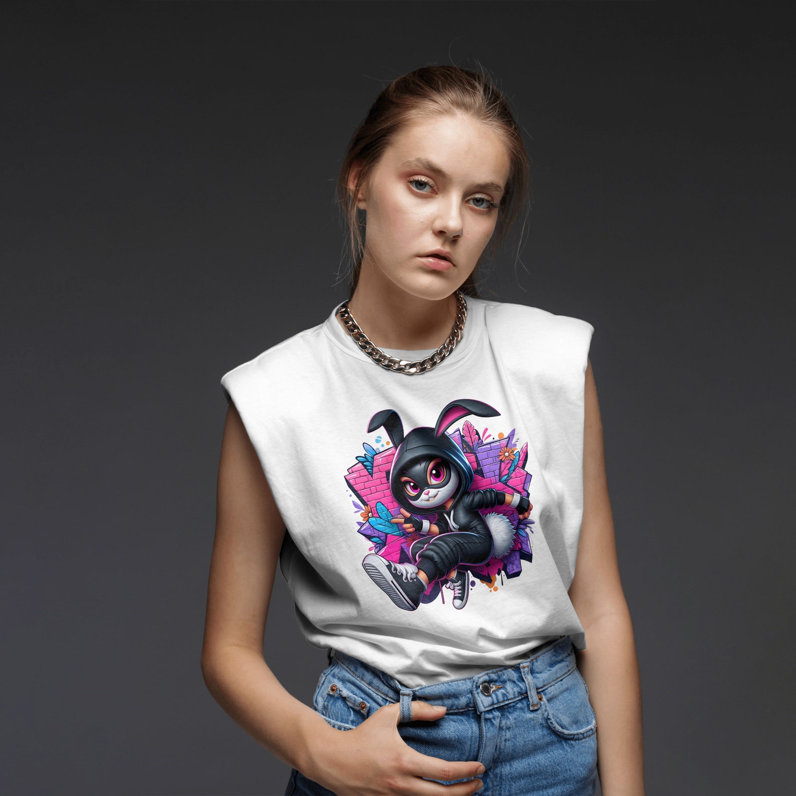 Rabbit Girl Thief PNG, Cool Bunny Art, Street Style Bunny, Urban ...