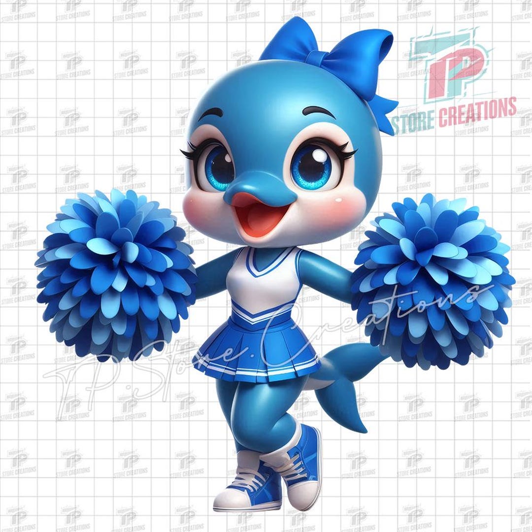 Dolphins Mascot Cheerleader PNG, Dolphins Cheer Png, Dolphins ...