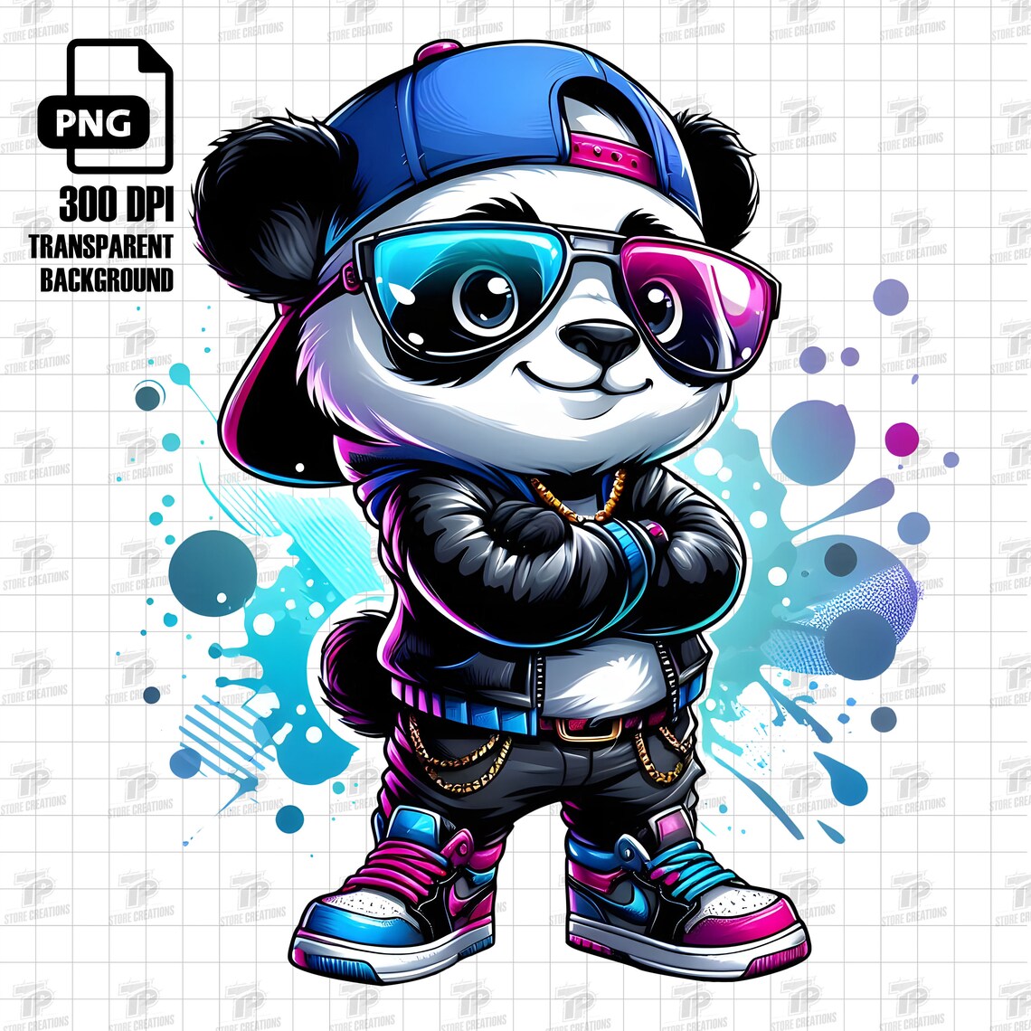 Hip Hop Panda Png, Streetwear Panda Png, Urban Panda Art, Urban ...