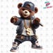 Hip Hop Rap Singer Teddy Bear PNG, Rap Singer PNG, Rapper Teddy Bear ...