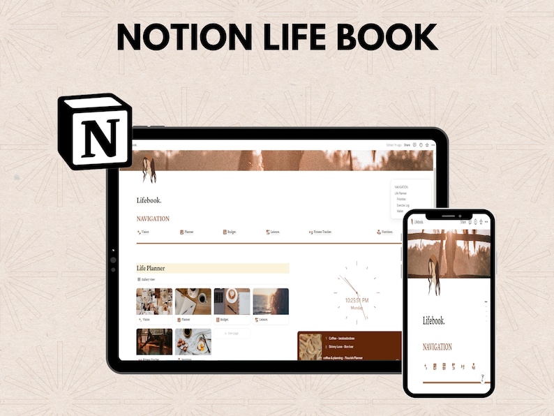 Notion Life Planner Template: All-in-one Life Book Dashboard - Etsy