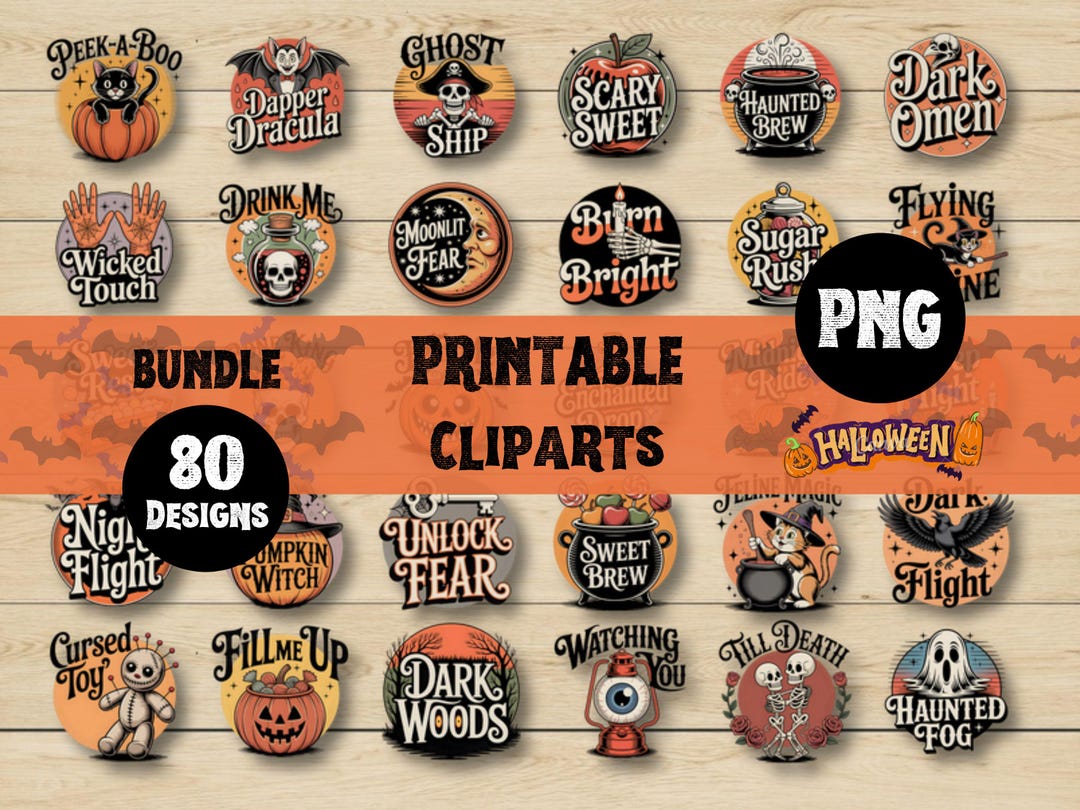 Halloween Quotes Clipart Bundle: Spooky Sayings, Trick or Treat ...