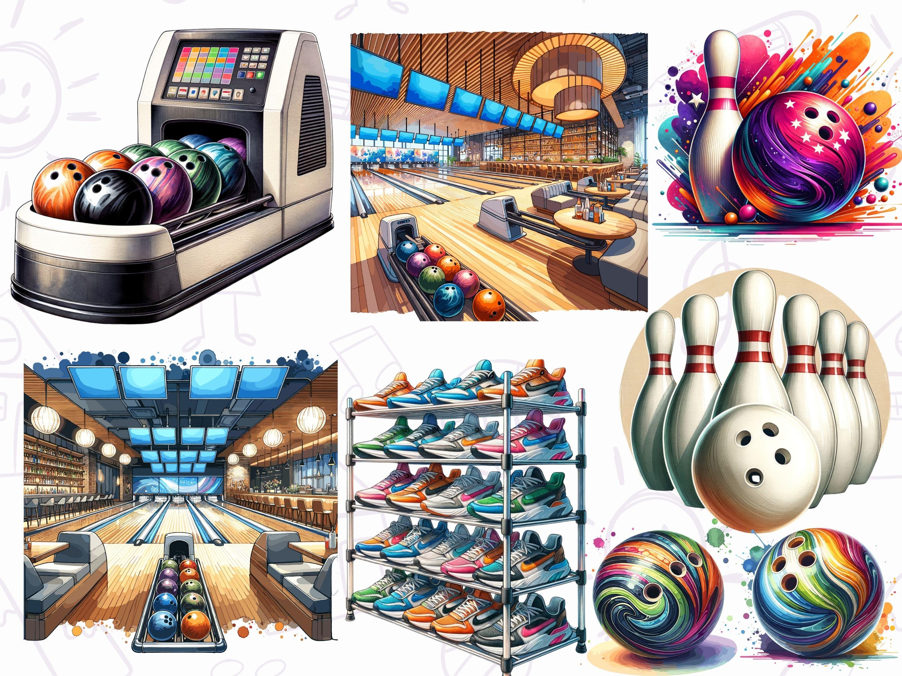 Watercolor Bowling Clipart: Sports PNG Bundle (digital Download) - Etsy