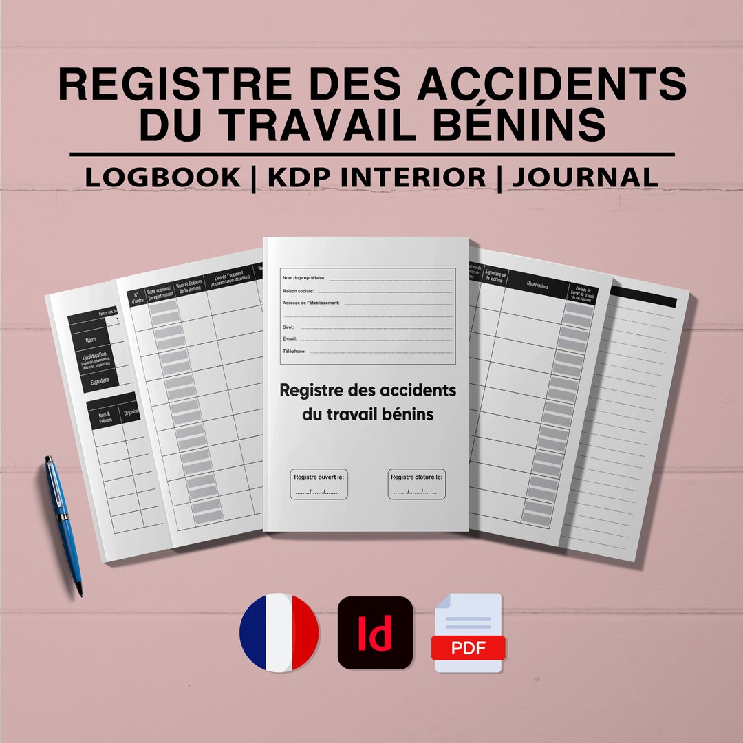 Work Incident Report Form Log Book Printable French PDF KDP Interior ...