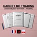 Trading Journal Printable French Logbook KDP Interior Pdf & Indesign ...