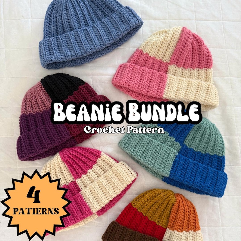 Plain Crocheted Beanies - Etsy