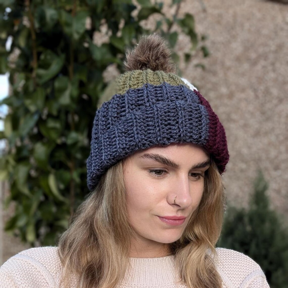 Patchwork Beanie Crochet Pattern | Seamless Closure | Adult Size ...