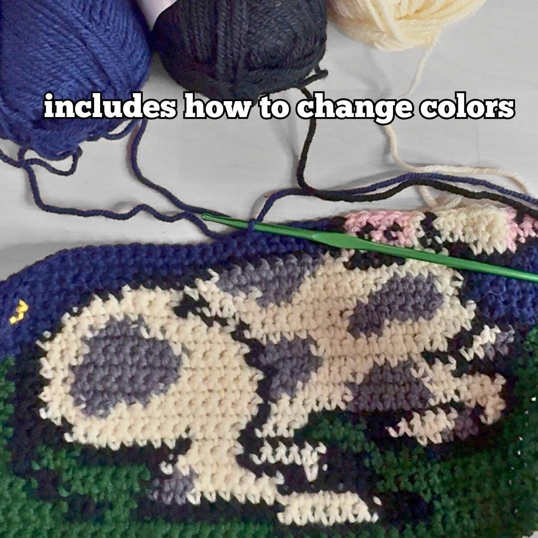 Crochet Two-headed Calf Tapestry Pattern: Celestial Cow Graph (PDF ...