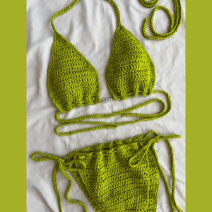 Crochet Bikini Pattern | Adjustable Triangle Top & Bottom (PDF Pattern ...
