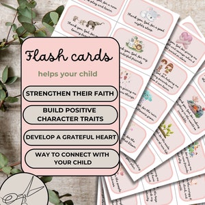 Bible Flash Cards for Kids Printable Bible Scriptures Printable Bible ...