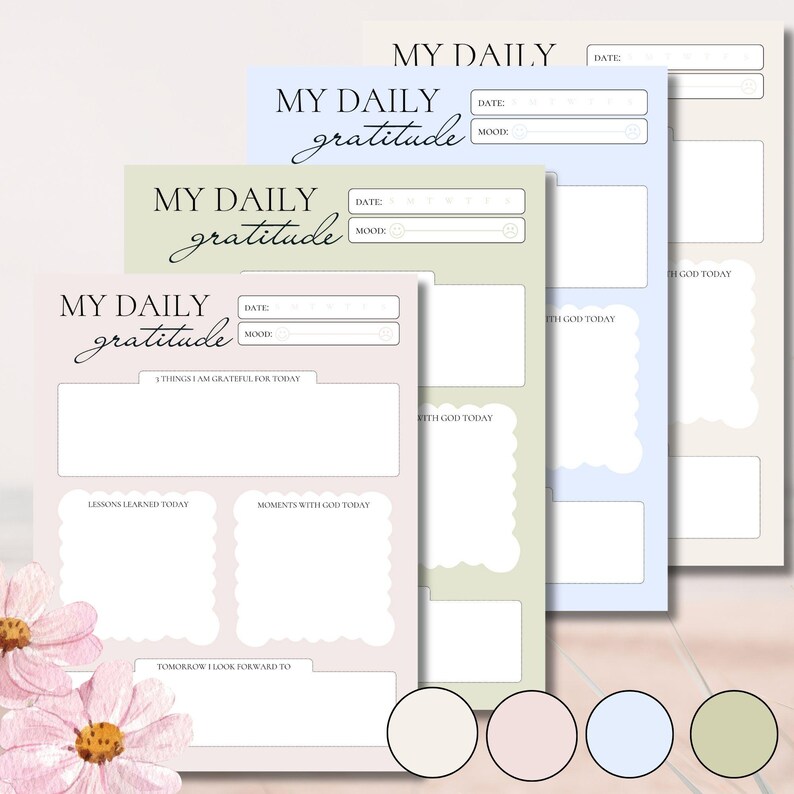 DAILY GRATITUDE Christian Digital Gratitude Goodnotes Junk Journal ...