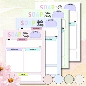 Soap Bible Study Template Kids Printable Bible Study Guide Group Bible ...