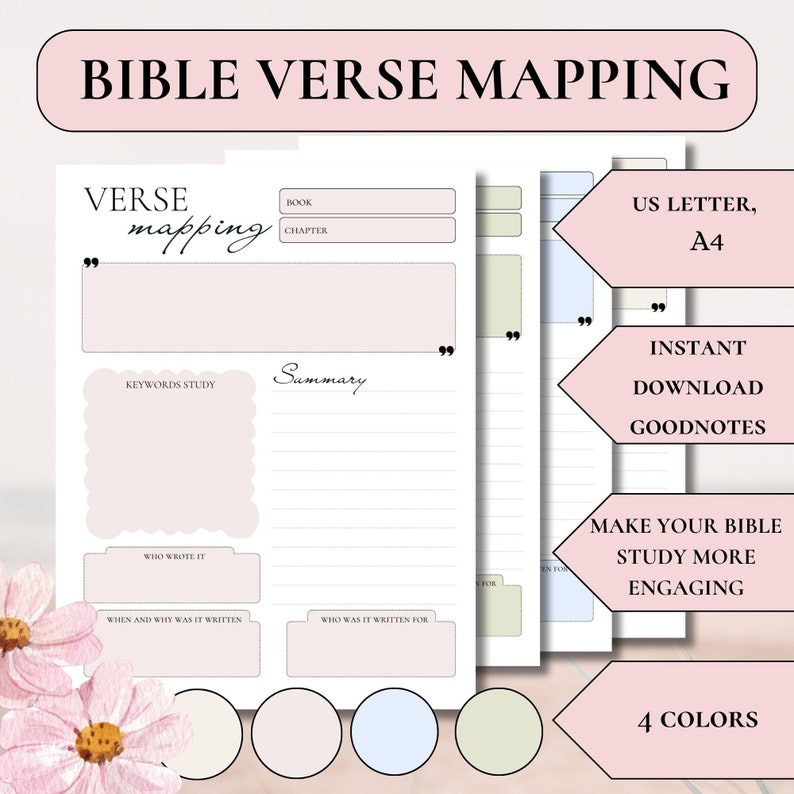 Bible Verse Mapping Printable Bible Study Group Bible Scriptures Bible ...