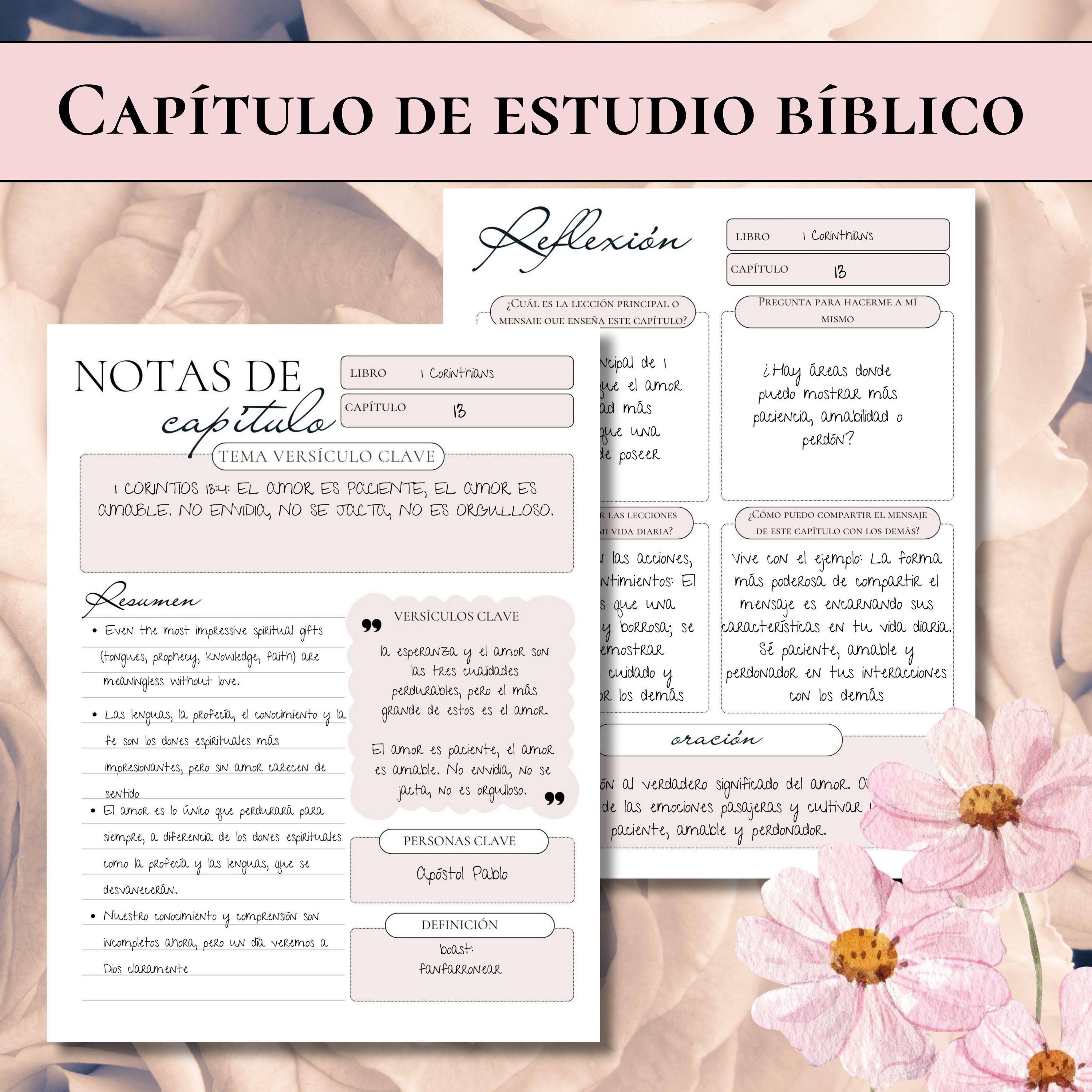 Guía Estudio Bíblico En Español Spanish Bible Study Guide Verse Mapping ...