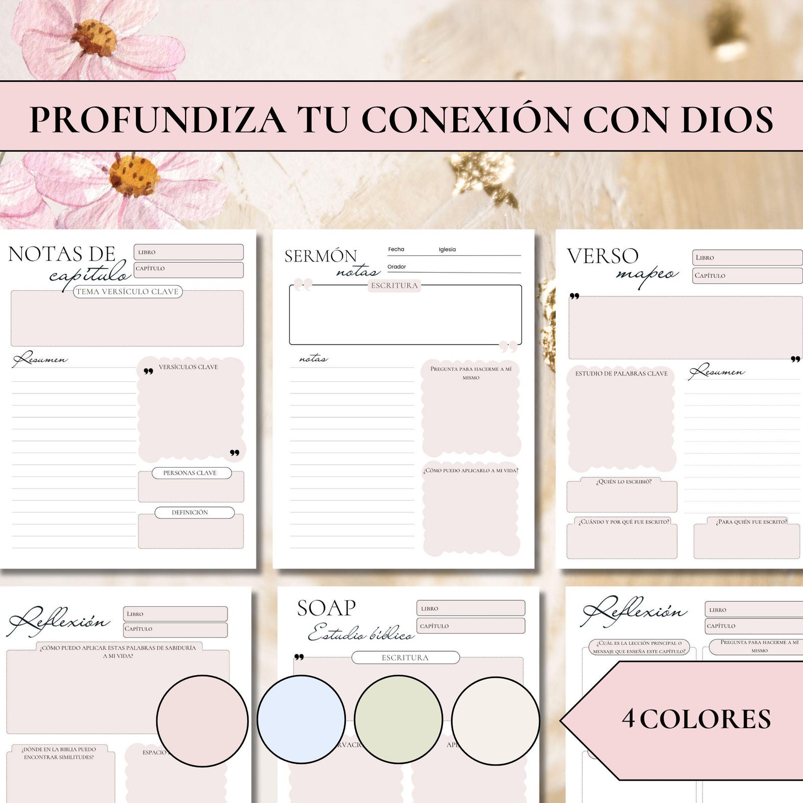 Spanish Bible Study Bundle, Bible Study Resource, Bible Study Printable ...