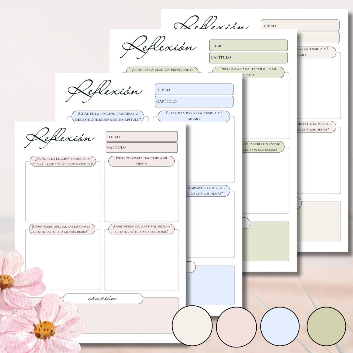 Spanish Bible Study Printable, Bible Scriptures Digital Bible Summary ...